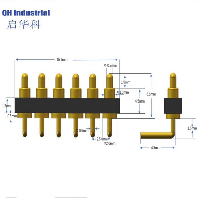 6Pin Germany Adapter Connector Magnetic spring loaded pin Usb Connector ...