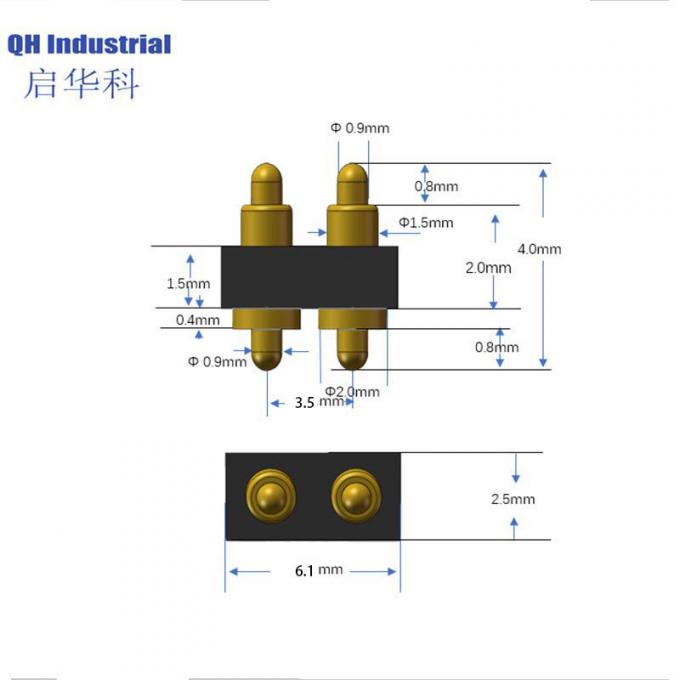 2Pin 3.5mm Pitch Japan Mp4 Mp5 Connector Magnetic spring loaded pin Usb ...