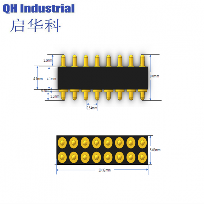 16Pin Czech Repubic Wearable Device Magnetic spring loaded pin Usb ...
