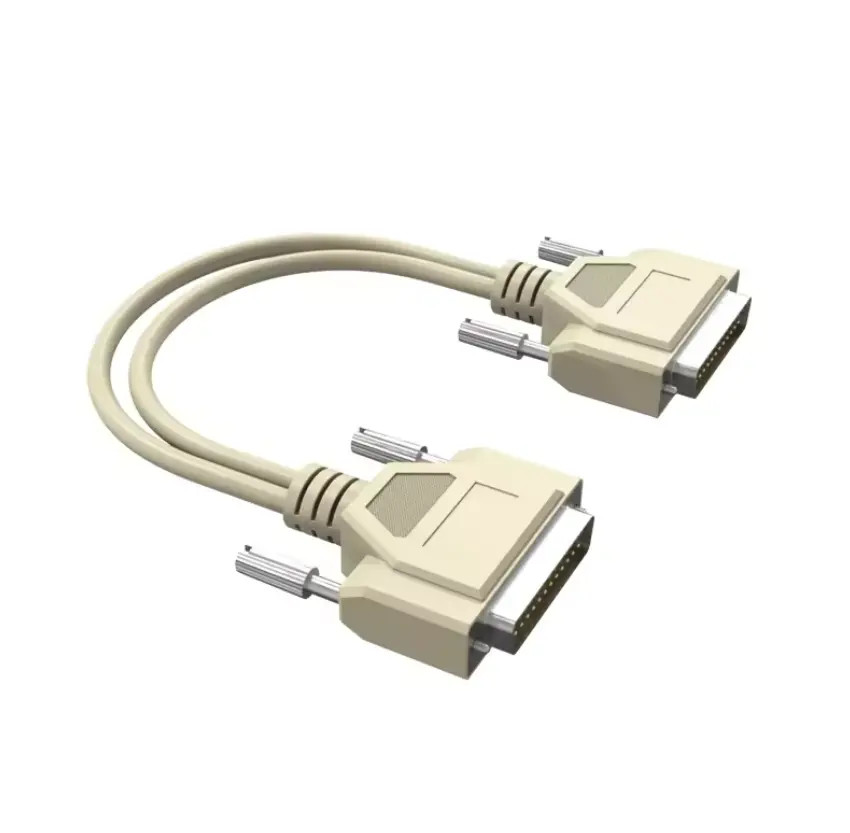 Custom DB25 Male To Male 6 FT Double-Side Copper RS232 Serial Cable ...